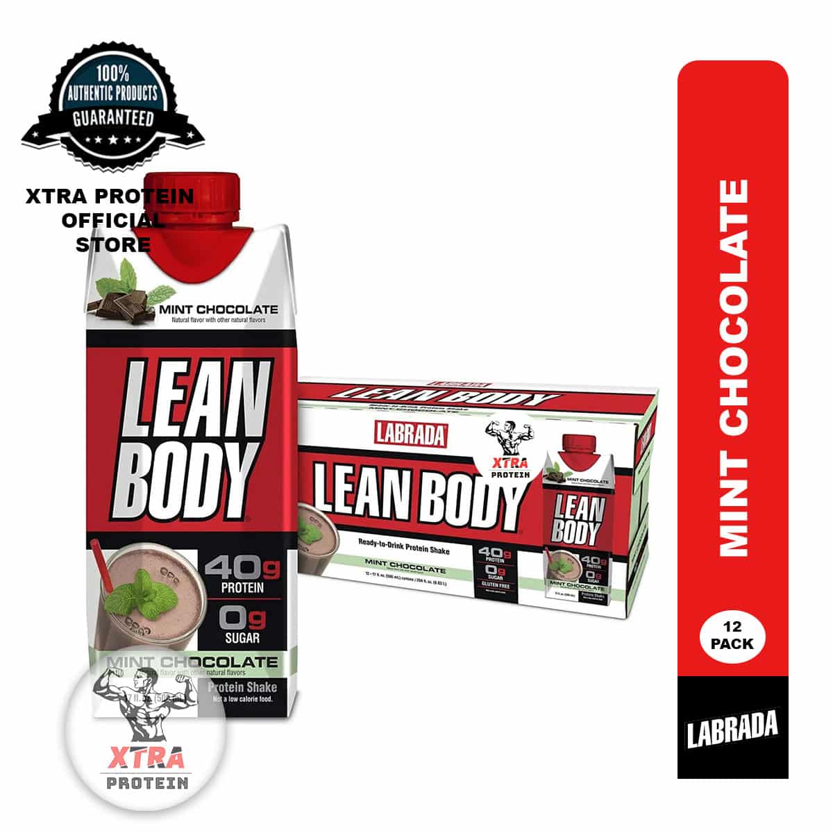 Labrada Lean Body RTD Mint Chocolate(500ml) 12 Pack – Xtra Protein ...