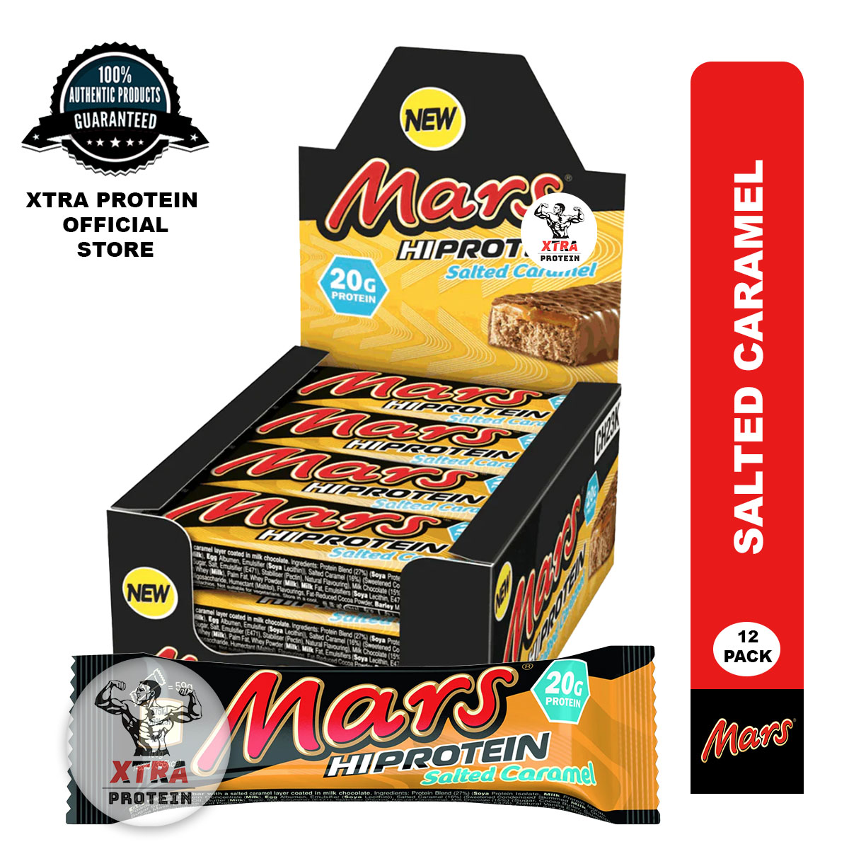 Mars Hi-Protein Bars Salted Caramel (59g) 12 Pack - XTRA PROTEIN