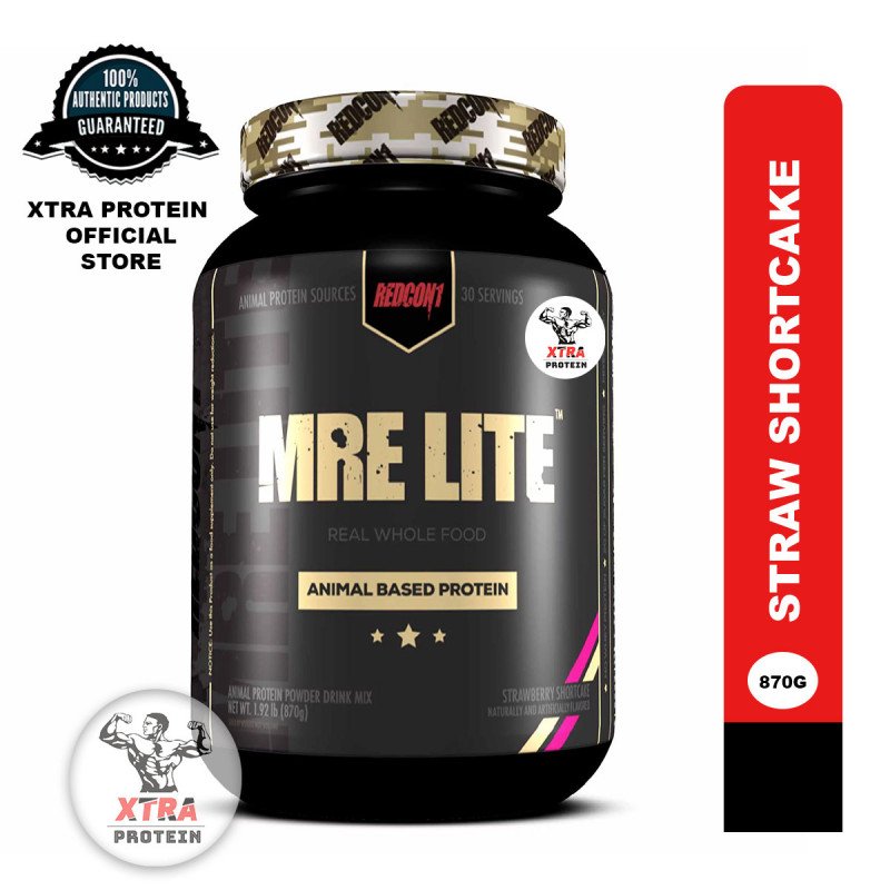 Redcon1 MRE Lite Strawberry Shortcake Animal Based Protein (870g) 30 ...